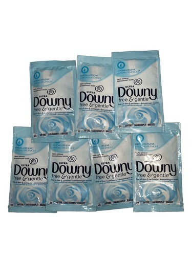 Downy Free & Gentle Liquid Fabric Softener Lot of 7 Single Load Travel ...