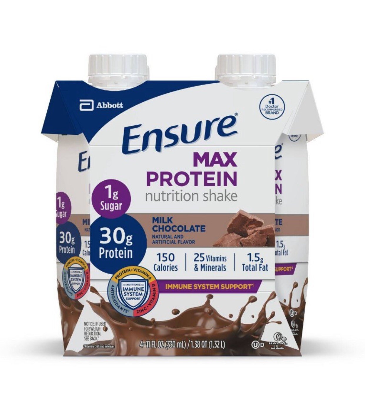NEW Ensure Max Protein Nutritional Shake 30g Protein, 24 Counts Milk ...