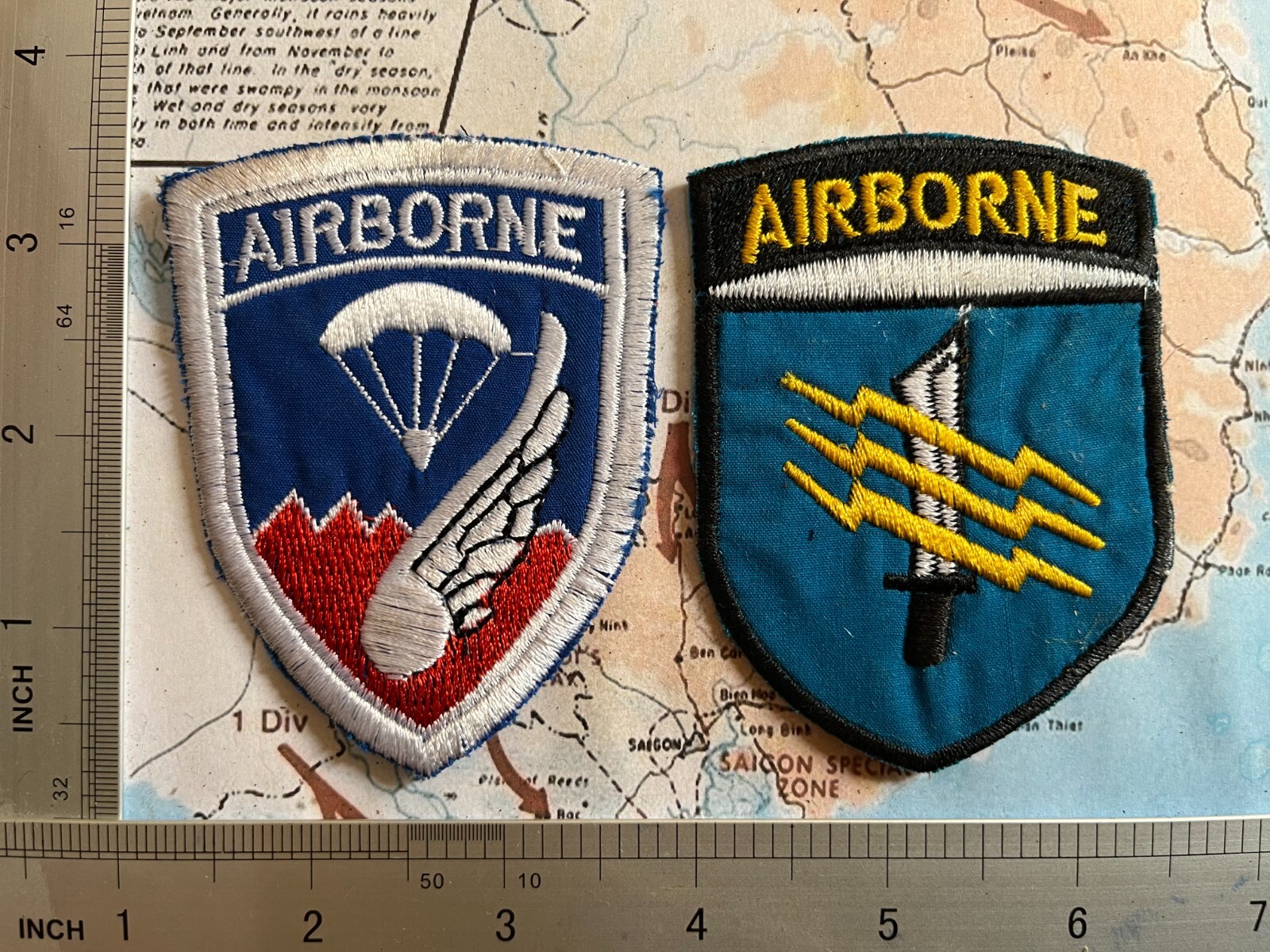 1 Patch +1 PATCH , airborne , 187th rct patch , airborne Vietnam War ...