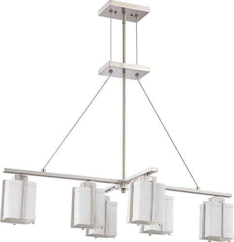 Nuvo Lighting 60/4371 6 Light Island Pendant with Slate Gray Fabric ...