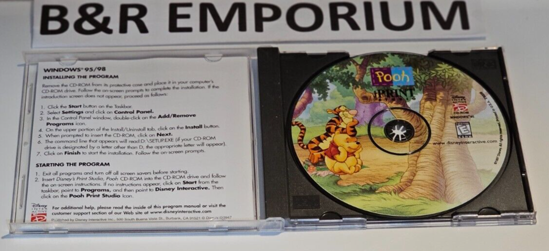 Disney's Print Studio, Pooh - (1997 Disney Interactive) - Used CD-ROM ...