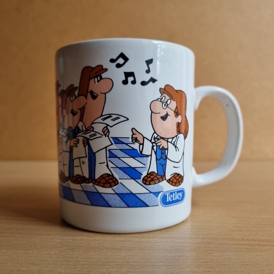 Tetley Tea Mug Vintage Retro Tetley Tea Folk Choir 1985 Gaffer ...