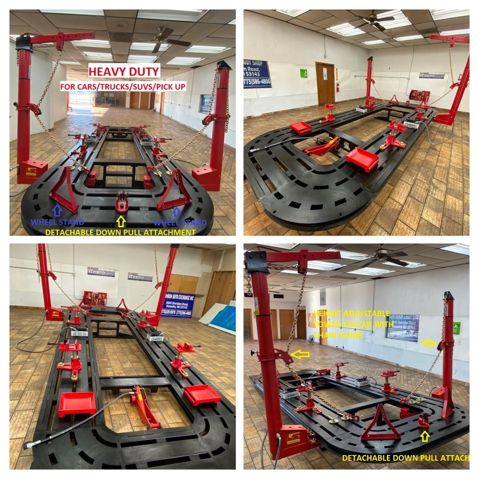 FREE SHIPPING NEW 18 FEET 2 TOWERS AUTO BODY SHOP FRAME MACHINE ...