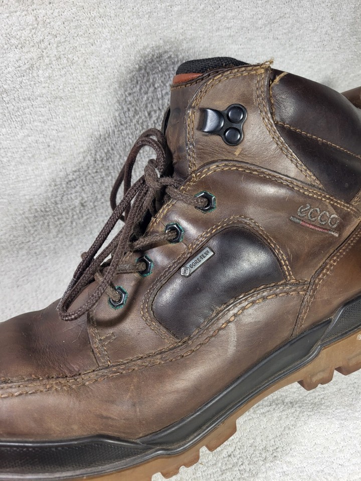 Ecco Track 25 Men's Size 42 US 8.5 Gore Tex Brown Leather Outdoor ...