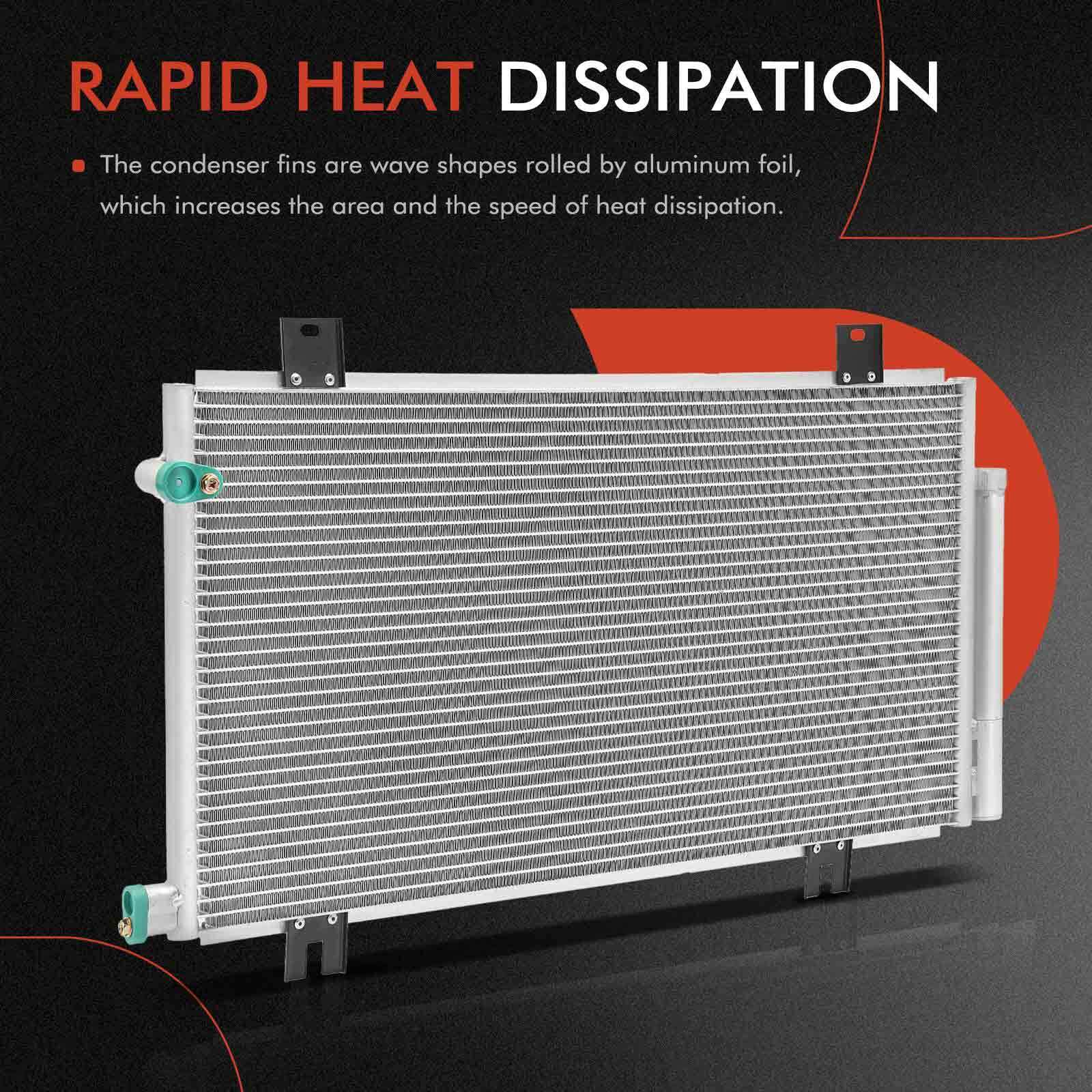 A-Premium A/C Condenser w/ Bracket & Receiver Drier for Honda Civic ...