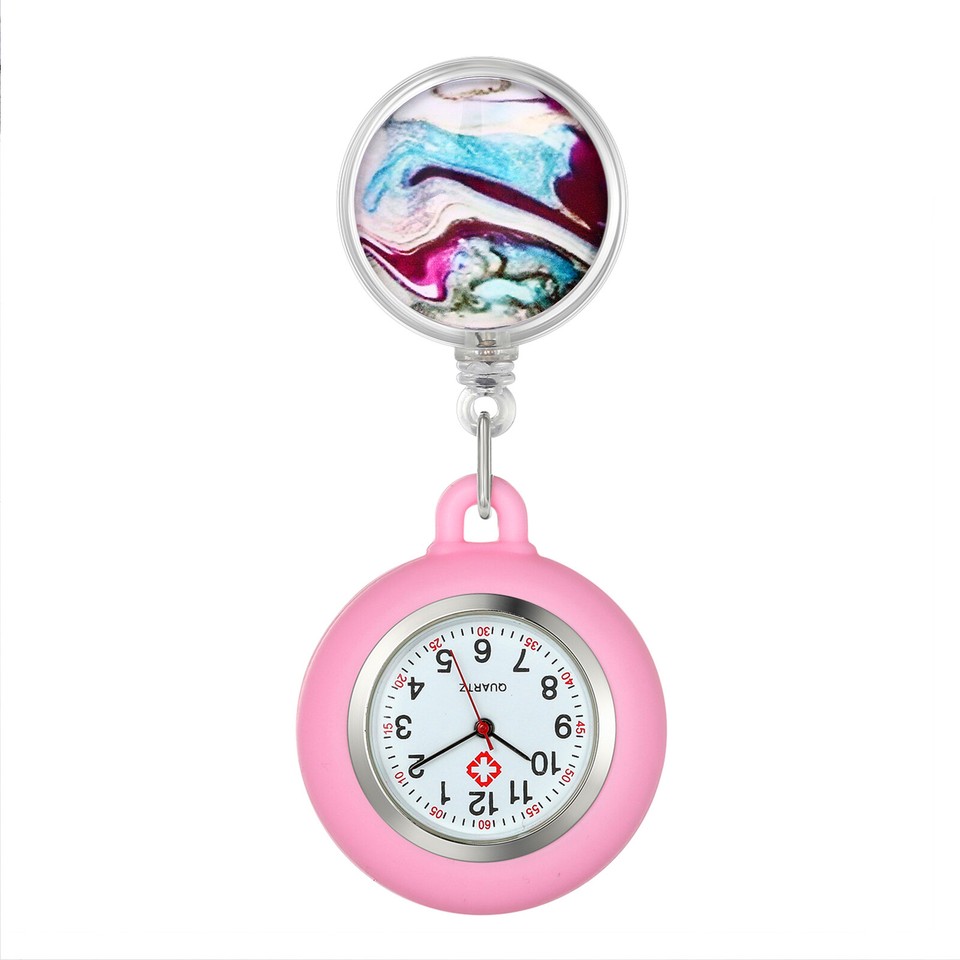 Starry Sky Nurse Doctor Fob Pocket Watch Quartz Retractable Silicone ...