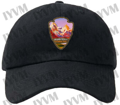Grand Teton National Park Black Baseball Cap Personalization Available ...