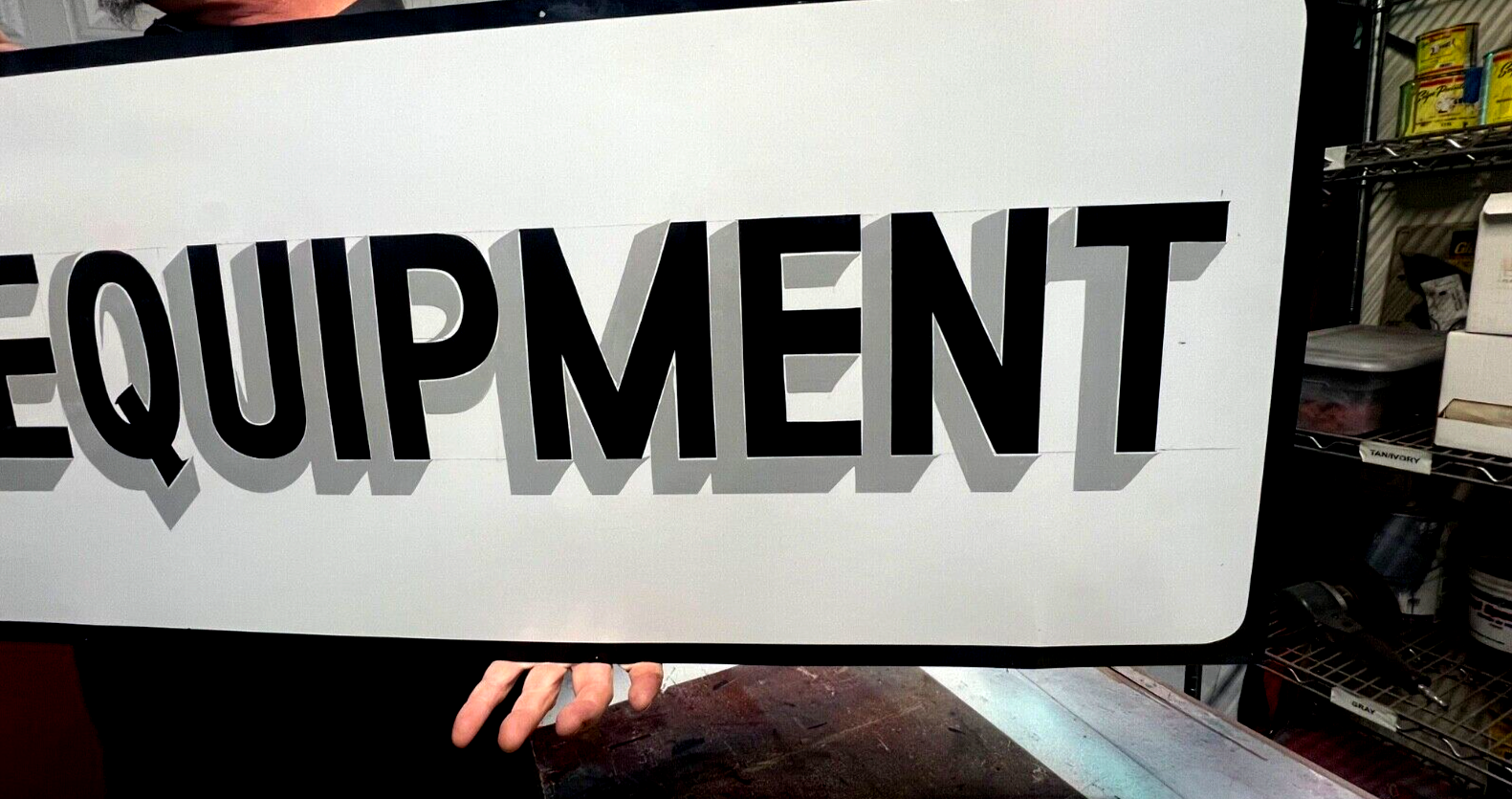 LARGE 49 3/4" HAND PAINTED INTERNATIONAL HARVESTER Truck IH LOGO SIGN ...