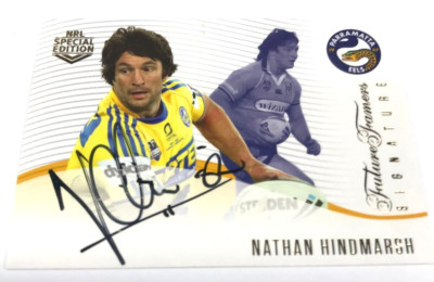 2018 TLA NRL GLORY Future Famers Signature Card FS8 NATHAN HINDMARSH ...