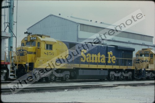 Original Slide Atchison Topeka & Santa Fe ATSF 8156 GE C30-7 Houston ...