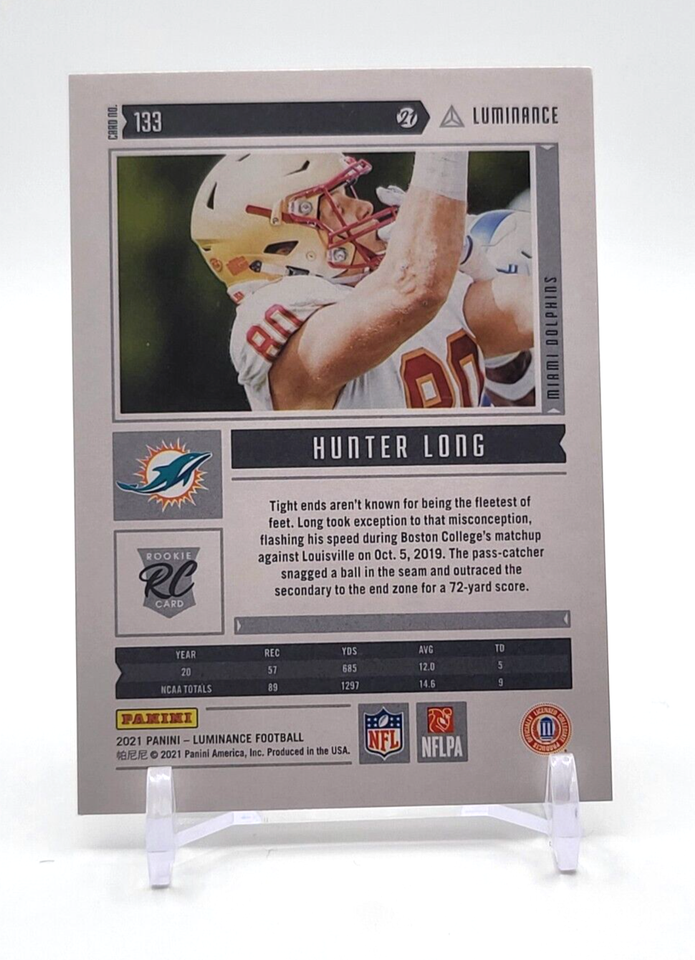 Hunter Long ROOKIE CARD /299 GOLD (SP) 2021 Panini Luminance #133 ...