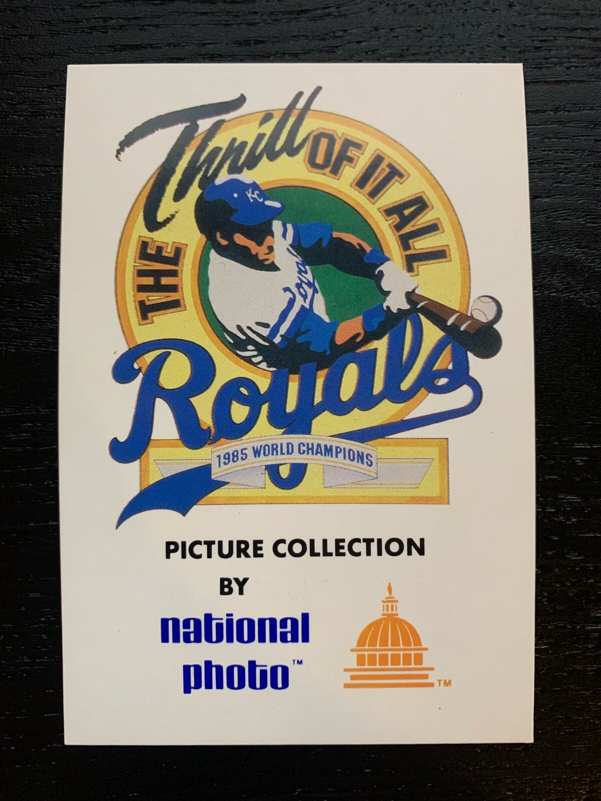 1985 Kansas City Royals Picture Card Collection Set - The Thrill of it ...