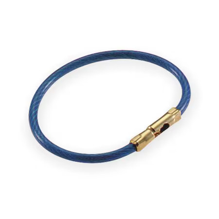 Lucky Line 71135 Twisty Key Ring, Blue, Metal, Nylon-Coated Socket Lock ...