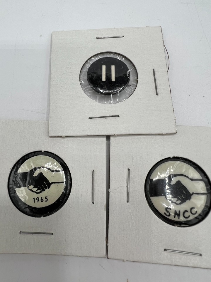 1965 Vintage Civil Rights Pinback Buttons 3 Black White Equality | eBay