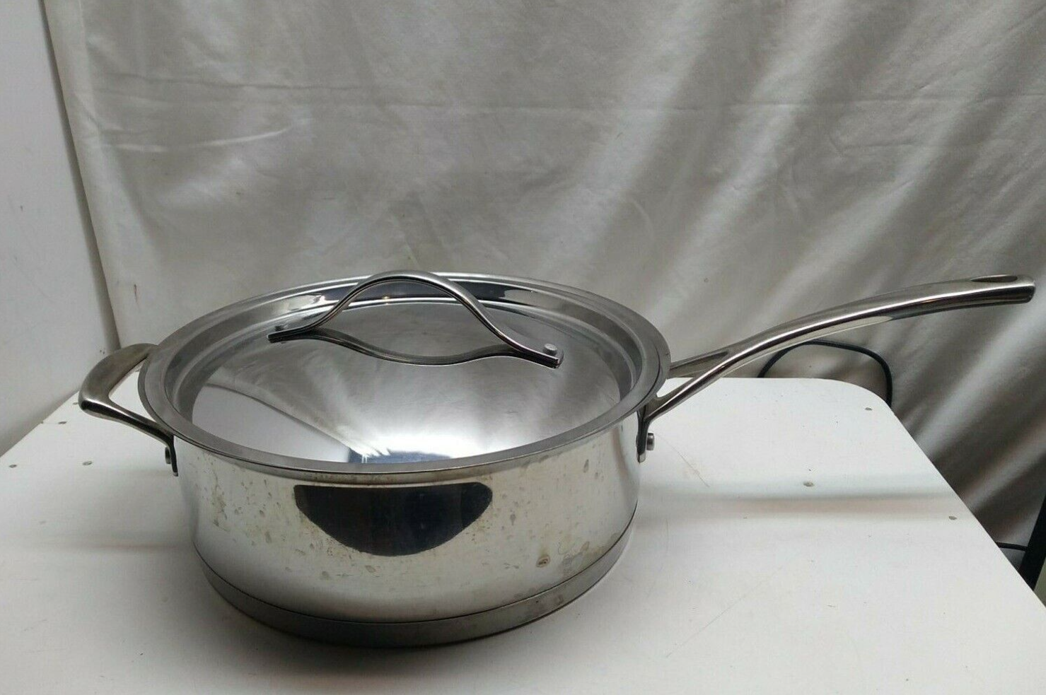 Kirkland Signature 4.5 Qt Saute Pan Encapsulated NSF Stainless Fryer ...