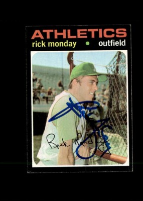 Rick Monday 1971 Topps Oakland A's authentic autographed card | eBay