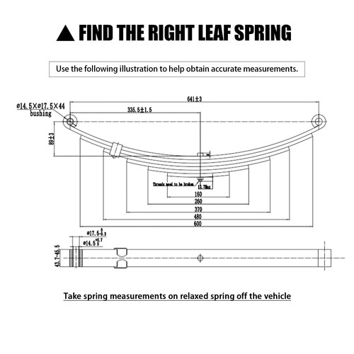 7000lbs 7K Tandem Trailer Axle Suspension Kit 3500lbs Leaf Springs ...