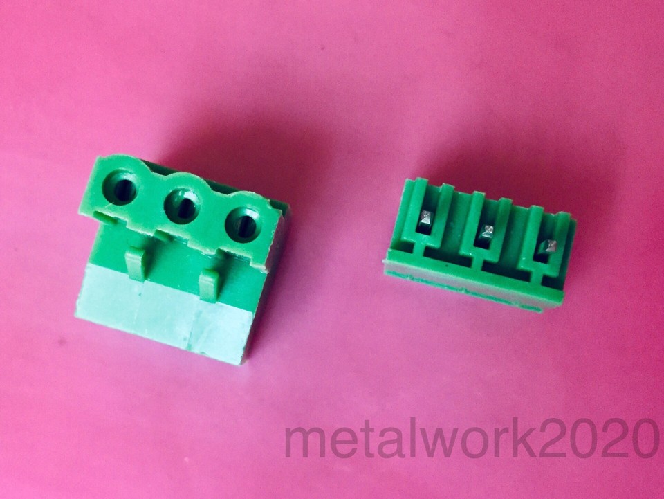 3 Pin Phoenix Style Plug, 5.08mm Terminal Block Power Connector, Female ...