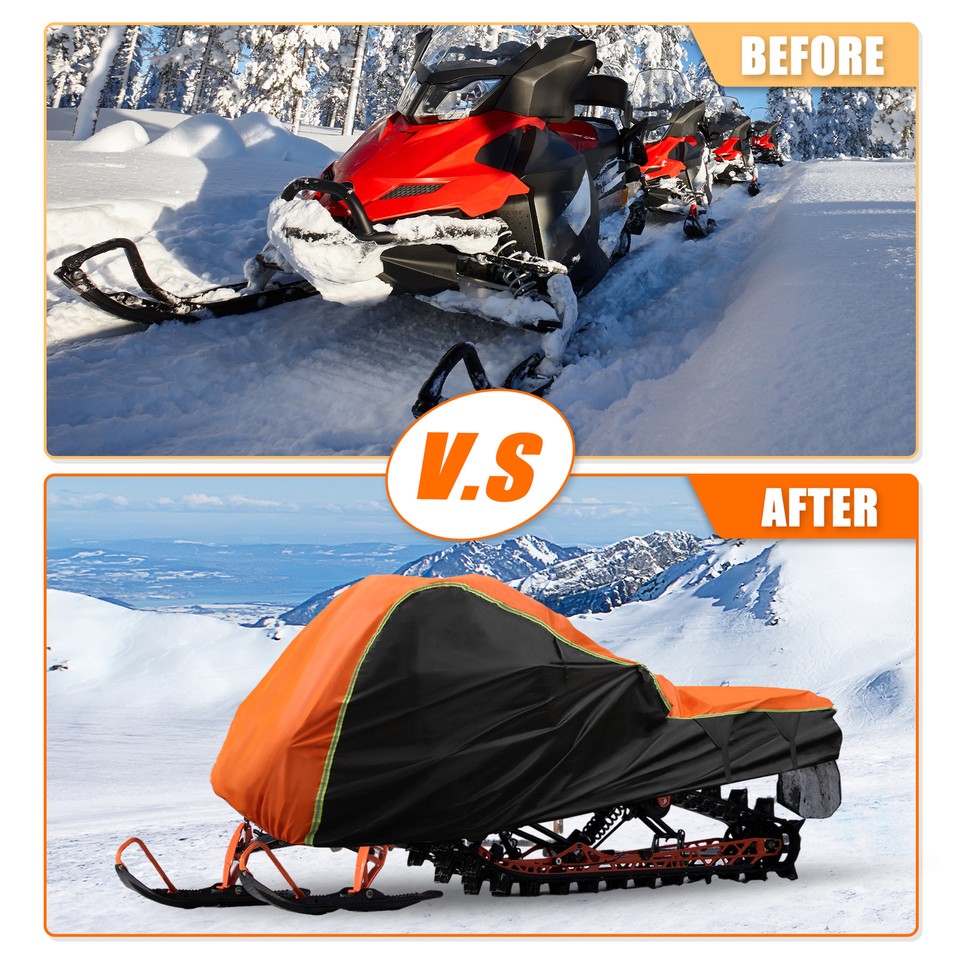 Snowmobile Cover Waterproof for Polaris for Ski Doo for Yamaha Fit 115 ...