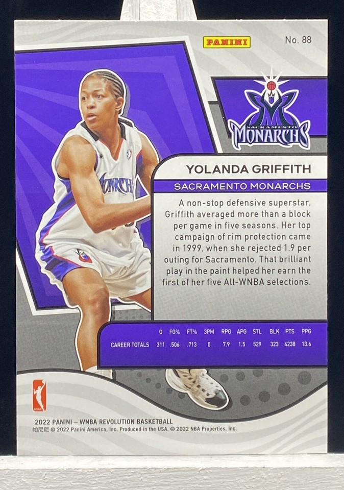 2022 Panini Revolution WNBA Yolanda Griffith Base #88 Monarchs C751 | eBay