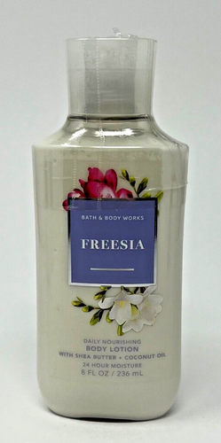 3 BATH & BODY WORKS FREESIA BODY LOTION CREAM HAND 8OZ SHEA BUTTER ...