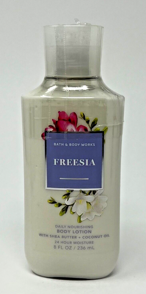 3 BATH & BODY WORKS FREESIA BODY LOTION CREAM HAND 8OZ SHEA BUTTER ...