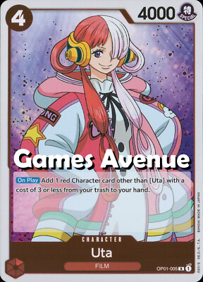 One Piece Card Game : OP01-005 Uta (Rouge/Red) Rare/R ! | eBay