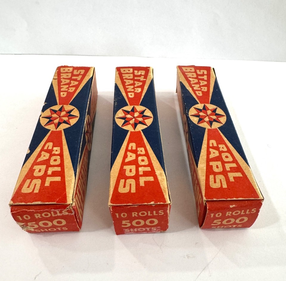 EMPTY BOXES Vintage 3 Star Brand Roll Caps 10-roll Boxes, Doughboy ...