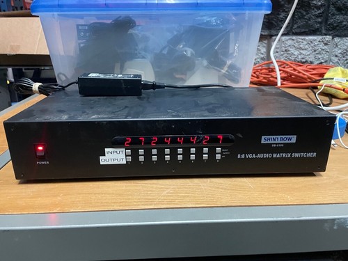 Shinybow SB-8188 8 x 8 vga audio matrix switcher 8:8 with power supply ...