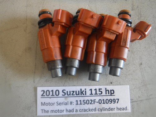 2010 Suzuki Outboard 115 hp - Four Stroke Fuel Injectors (all) 15710 ...