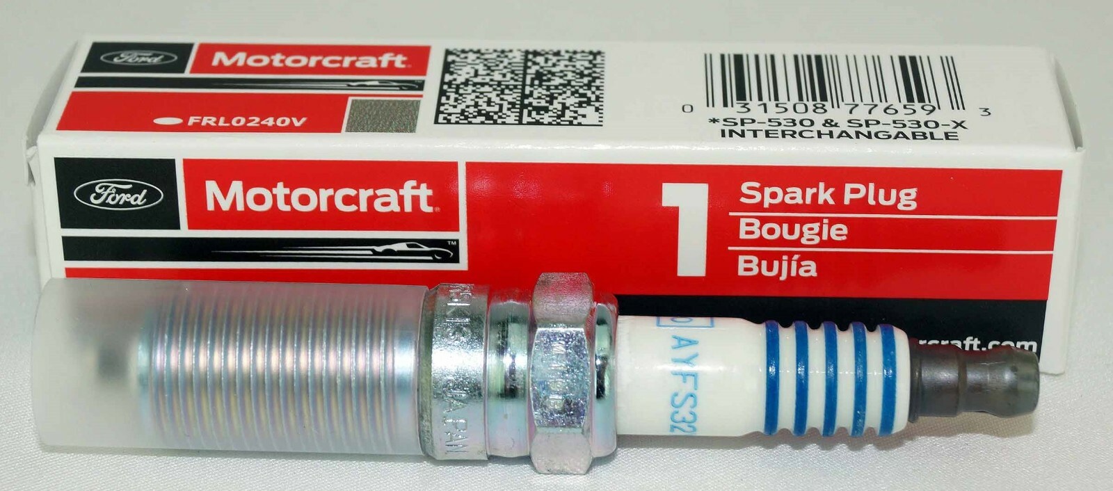 Set of 8 Genuine Motorcraft SP530 Iridium Spark Plugs Ford AYFS32YR ...