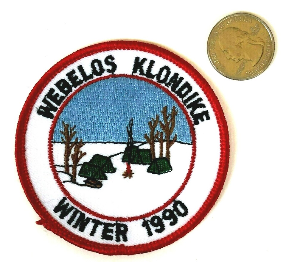1990 Webelos Boy Scout Patch Winter Klondike Snow Camp BSA Vintage ...