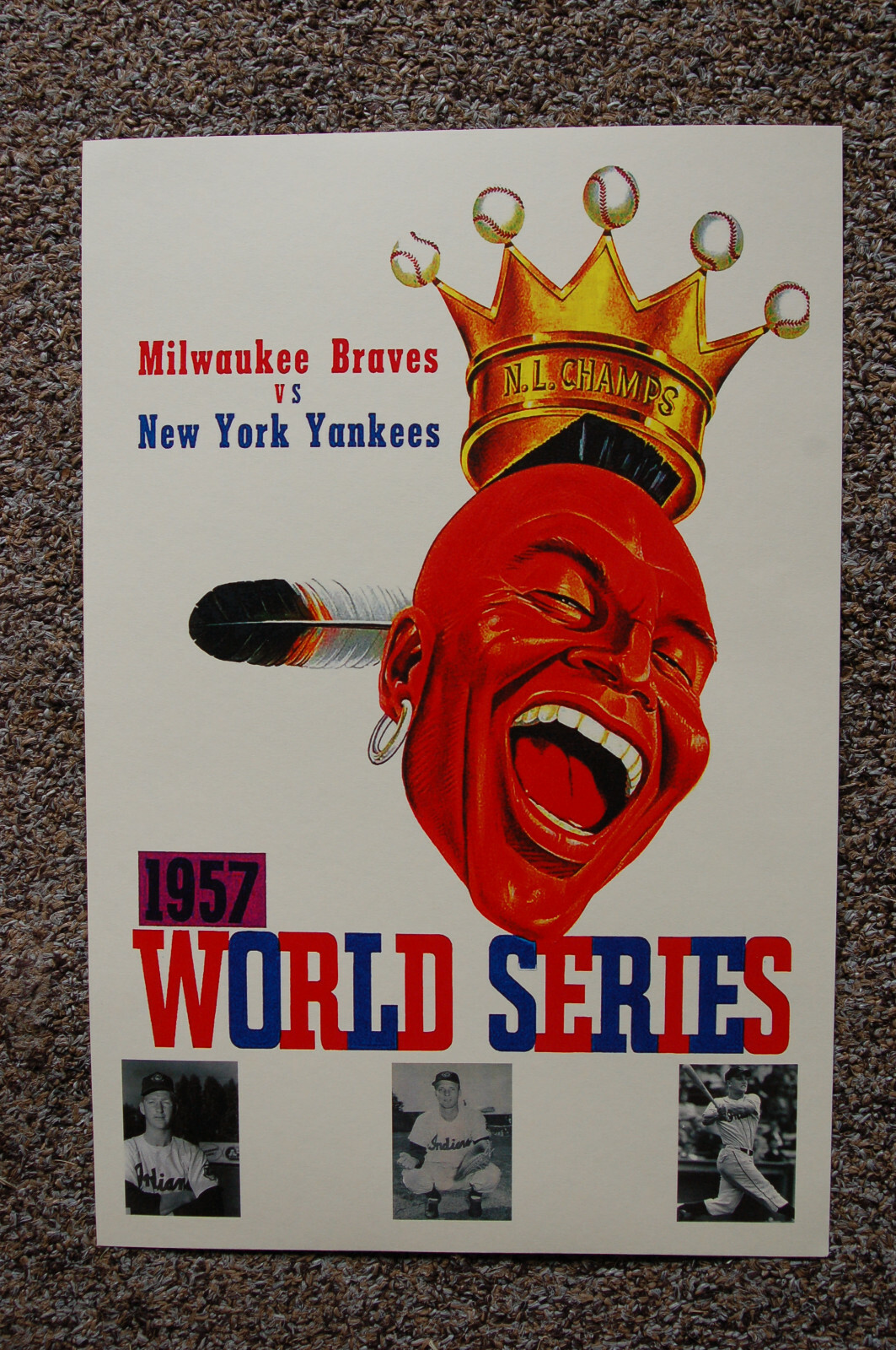 World Series Poster 1957 Milwaukee Braves vs New York Yankees | eBay