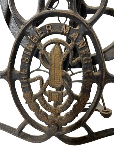 Treadle Sewing Machine, Cast Iron Base, Industrial Age Singer Steampunk ...