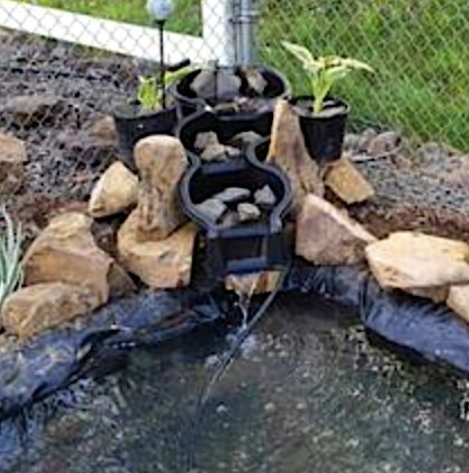 Triple Bowl Cascade Waterfall Pond Feature, Decor - 9 Gallon Capacity ...