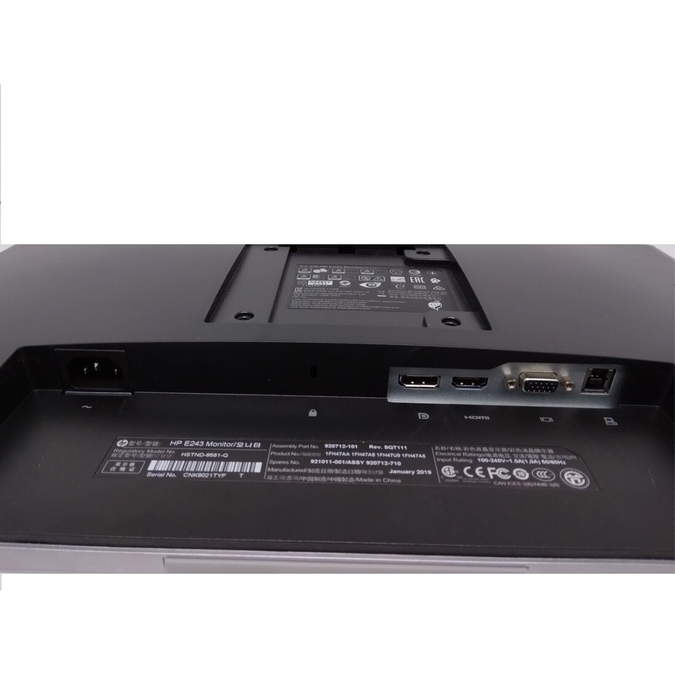 HP EliteDisplay E243 23.8" 1920x1080 Widescreen LED Monitor - 1FH47A8# ...