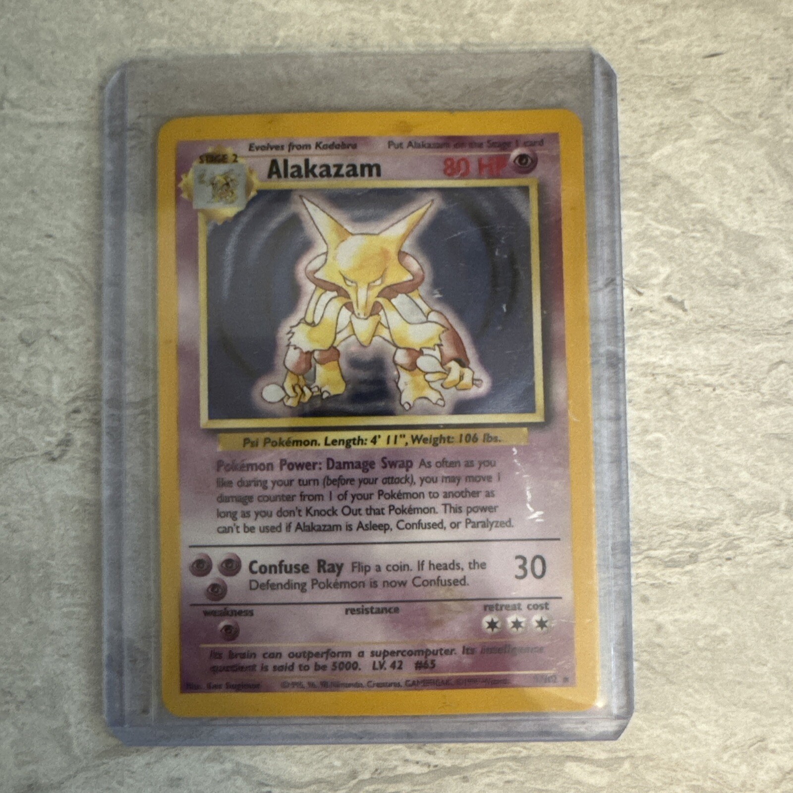 Pokémon TCG Alakazam Base Set 1/102 Holo Unlimited Holo Rare | eBay
