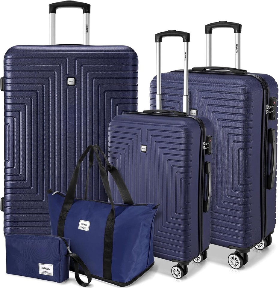 Luggage Sets 5/3 Piece, Expandable Luggage Sets w/ Spinner Wheels TSA ...