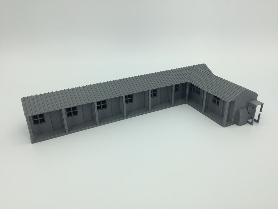 L Shape "Bates Style" Small Town or City MOTEL - HO Scale 1:87 - 3D ...