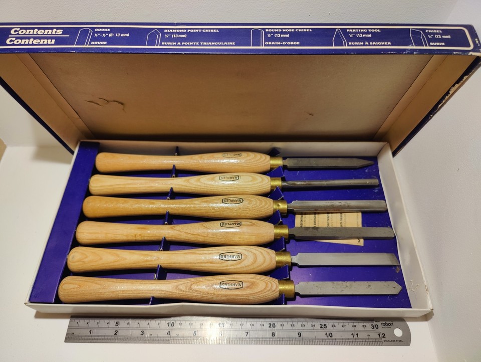 Marples M1001 Woodturning Chisel Set in box | eBay UK