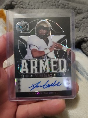 2022 Leaf Metal Draft Football Dillon Gabriel Armed And Dangerous Black ...