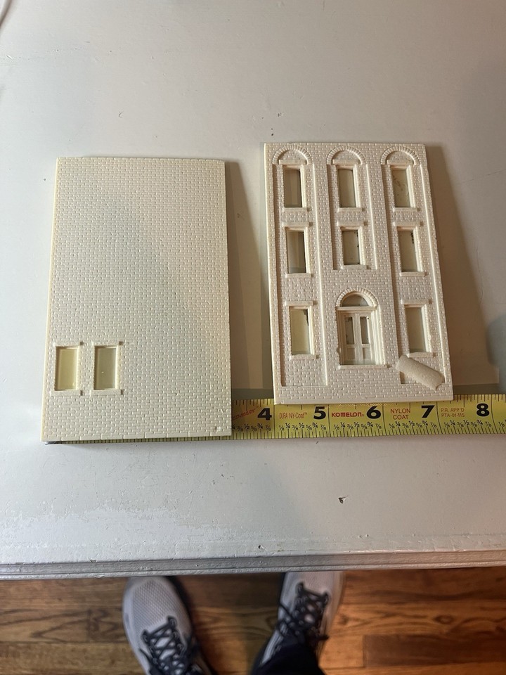 HO Scale Brick Front Facade and Back Wall 5 1/4” X 3 1/4”. Building ...