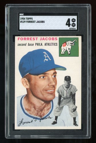 1954 Topps #129 Forrest Jacobs SGC 4 VG/EX #8193216 | eBay