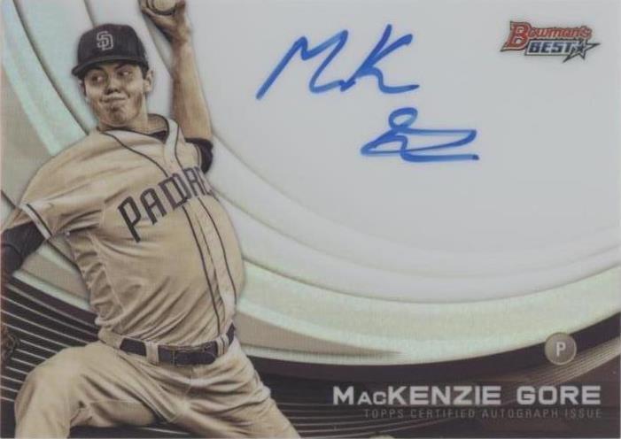 2017 Bowman's Best - Monochrome Autographs Mackenzie Gore #MA-MG /125 ...