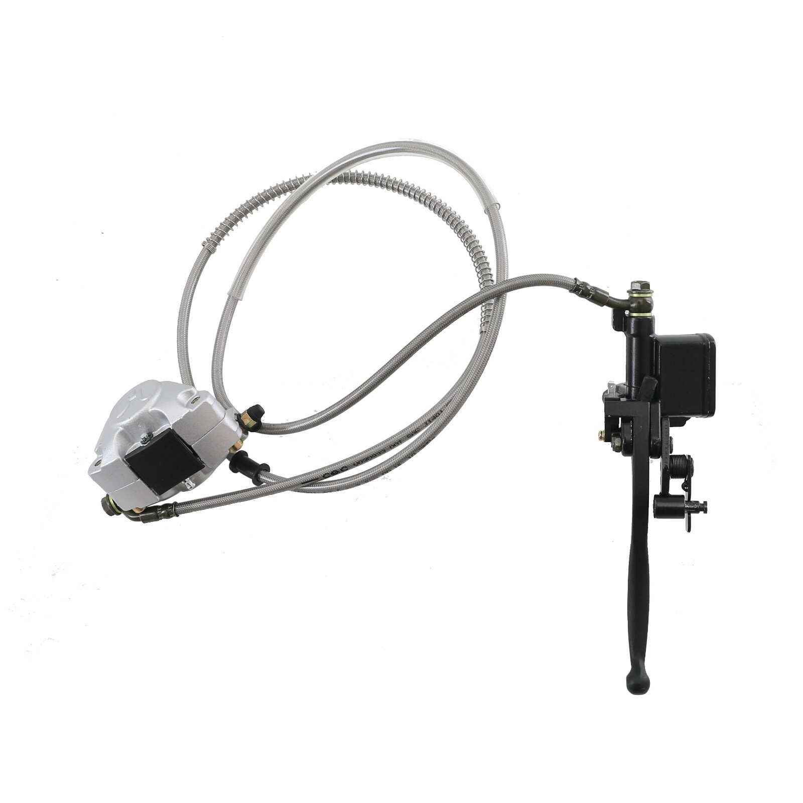 Rear Hydraulic Brake Master Caliper Assembly + Disc Rotor for 4 Wheeler ...