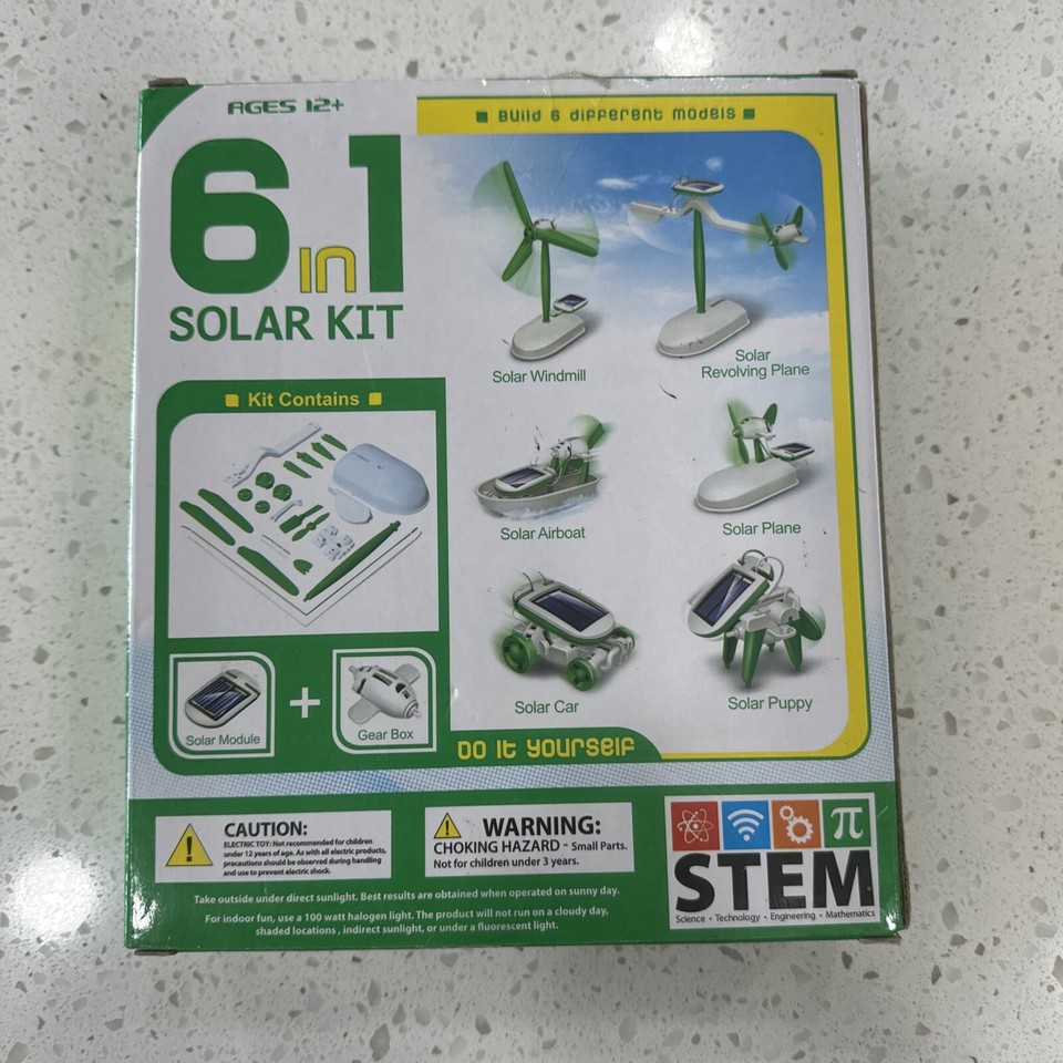 6-in-1 Educational Solar Kit From STEM-Build 6 Different Models - NEW ...