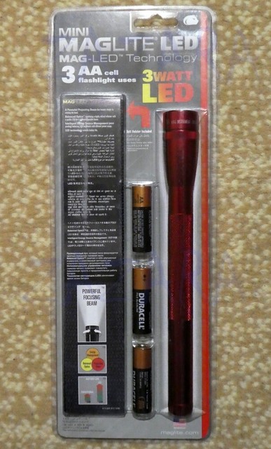 MagLite SP2303H Mini Mag 3aa LED Flashlight Red for sale online | eBay