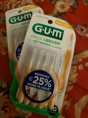 Sunstar GUM Go-betweens Proxabrush Ultra Tight Cleaners Yellow 10 ct ...