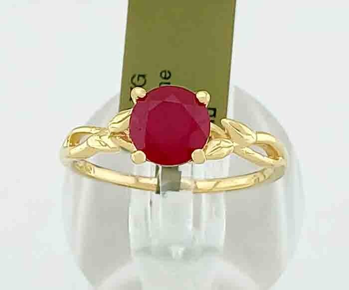 GENUINE 1.88 Cts RUBY SOLITAIRE RING 10K GOLD - Free Certificate ...