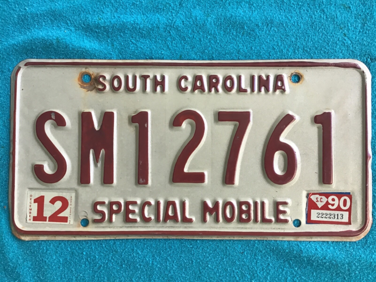 1990 South Carolina Special Mobile License Plate Tag | eBay